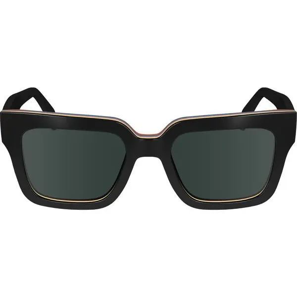 Paul Smith Kenton 52mm Rectangular Sunglasses - Black Multi-stripe