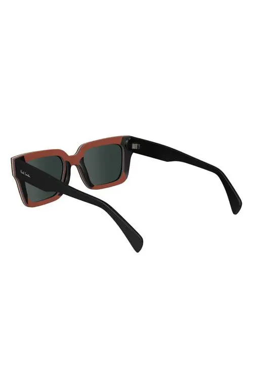 Paul Smith Kenton 52mm Rectangular Sunglasses - Black Multi-stripe