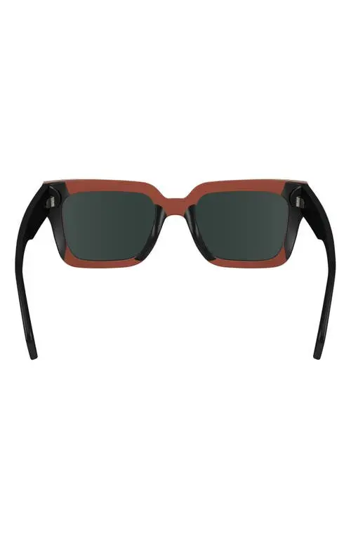 Paul Smith Kenton 52mm Rectangular Sunglasses - Black Multi-stripe