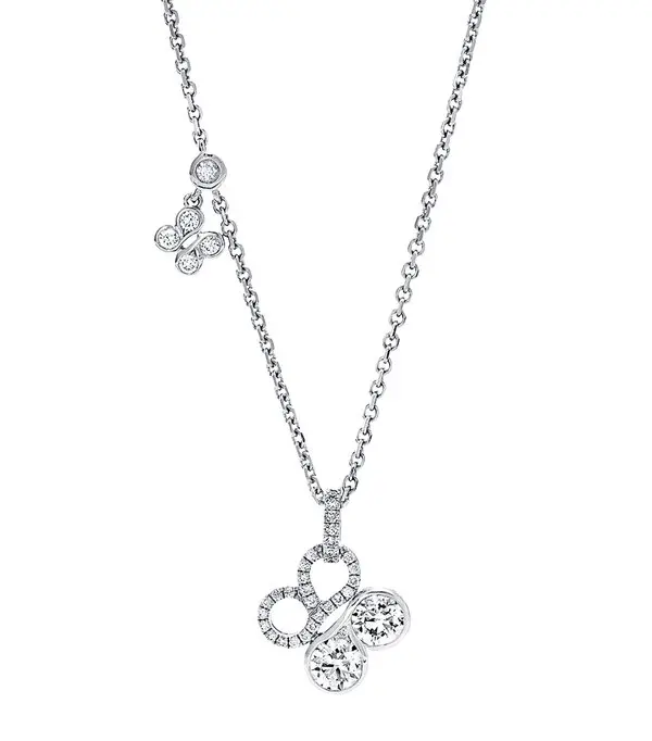 BOODLES Diamond B Motif Necklace - Gold