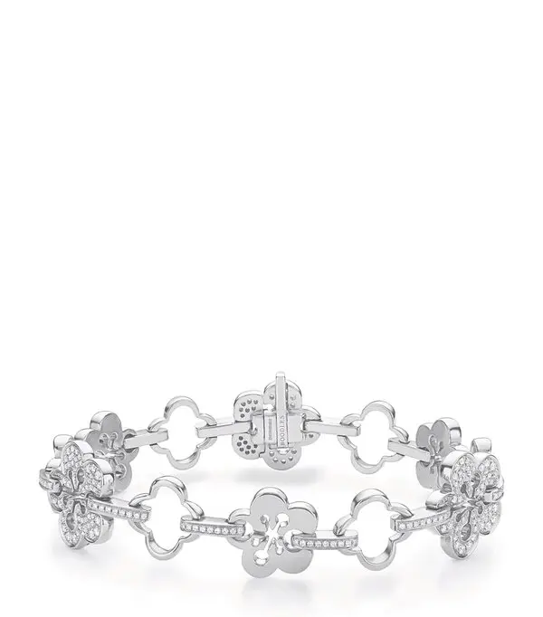 BOODLES White And Diamond Blossom Link Bracelet - Gold