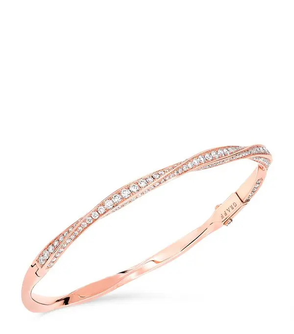 Graff And Diamond Spiral Bangle - Rose Gold