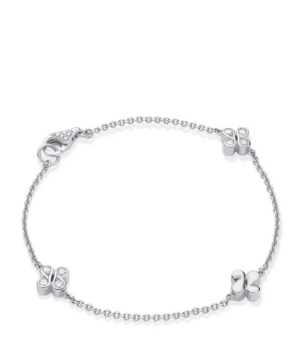 BOODLES White And Diamond Triple Charm Bracelet - Gold