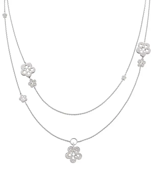 BOODLES White And Diamond Blossom Long Necklace - Gold