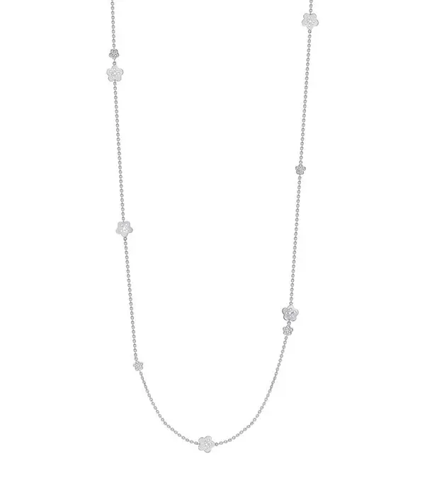 BOODLES White And Diamond Blossom Charm Necklace - Gold