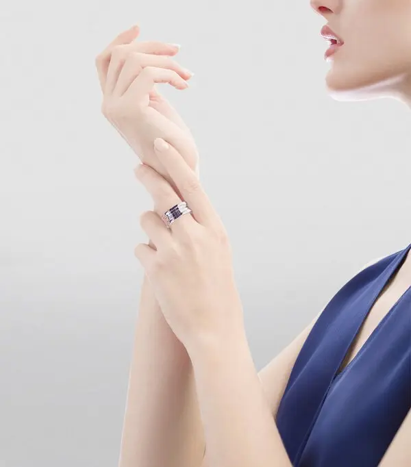 BVLGARI B.zero1 Three-band Ring - White