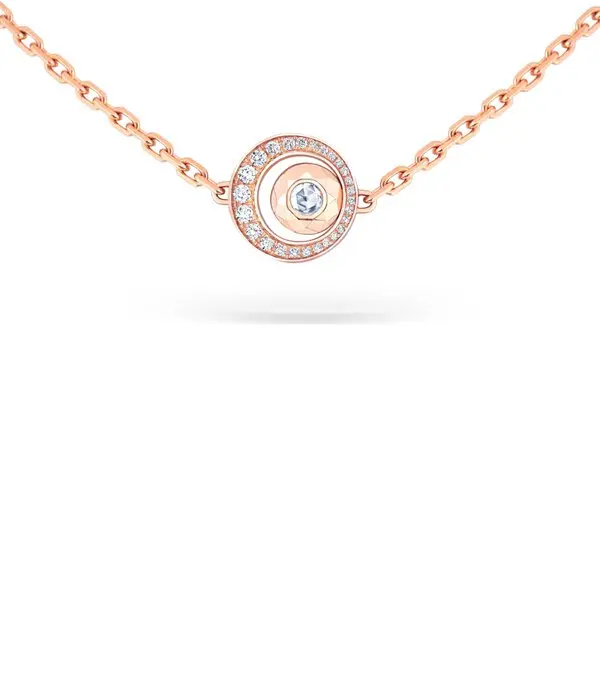 DAVID MORRIS 18 Karat Rose Gold And Diamond Necklace