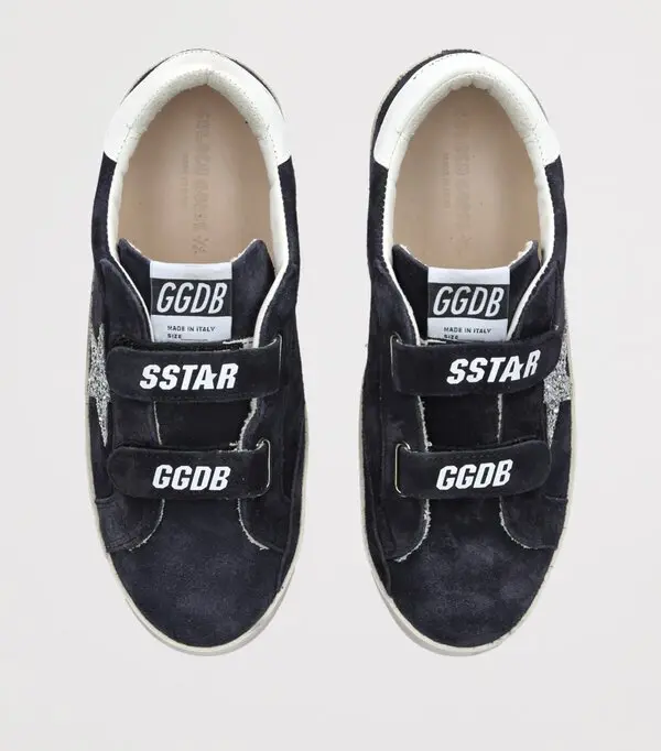 GOLDEN GOOSE Leather Old School Sneakers - Navy