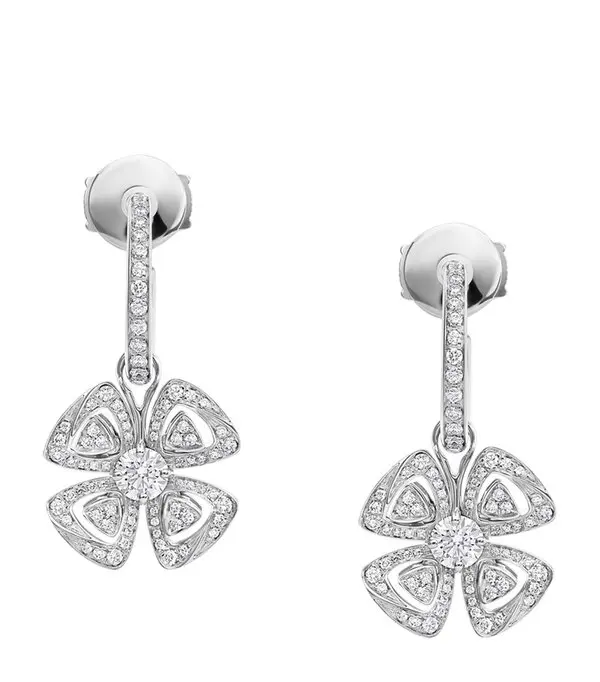 BVLGARI Fiorever Hoop Earrings - White