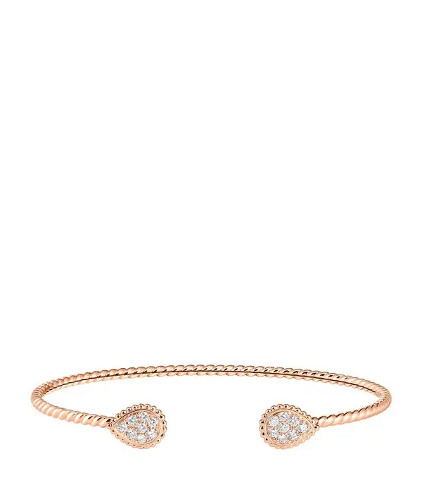 Boucheron Serpent Bohème Bangle Rose And Diamond