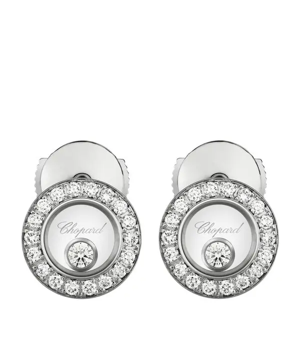 Chopard Happy Diamonds Icons Pavé Earrings - Gold