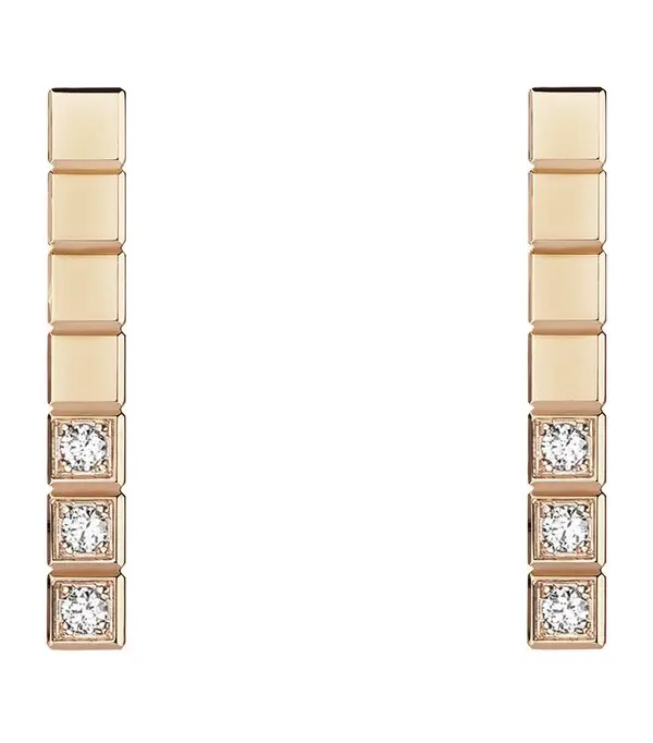 Chopard And Diamond Ice Cube Earrings