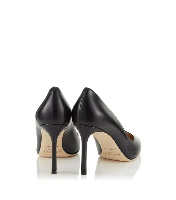 JIMMY CHOO Romy 85 Leather Pumps - Black