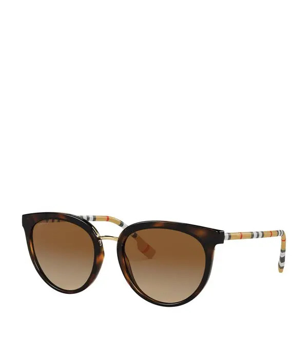 Burberry Tortoiseshell Round Sunglasses - Brown