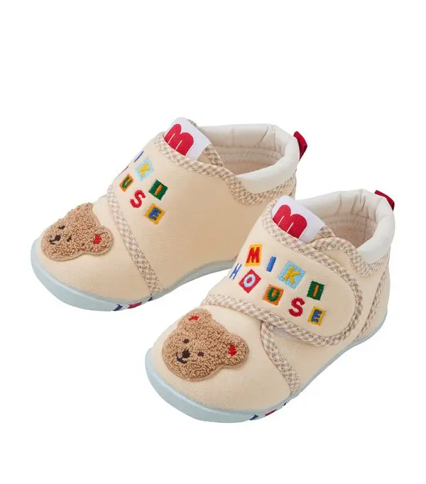 MIKI HOUSE Embroidered Bear Sneakers