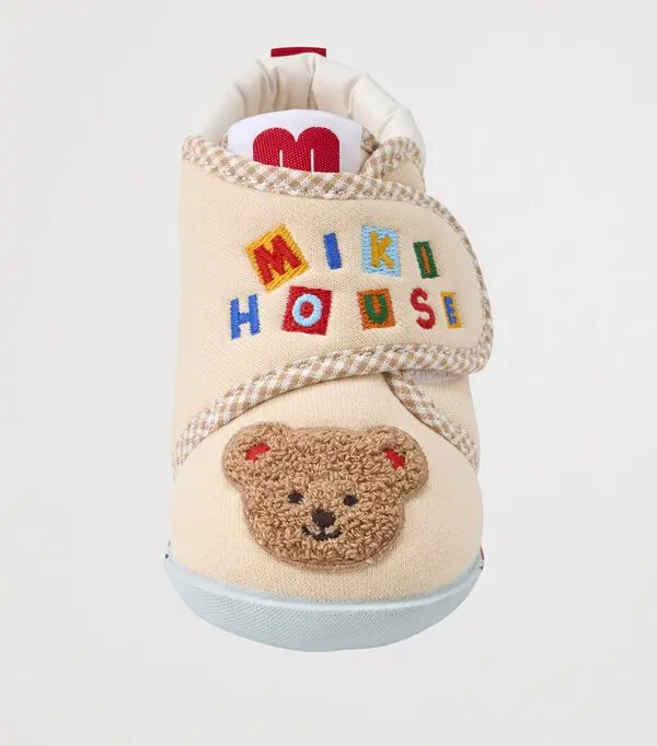 MIKI HOUSE Embroidered Bear Sneakers