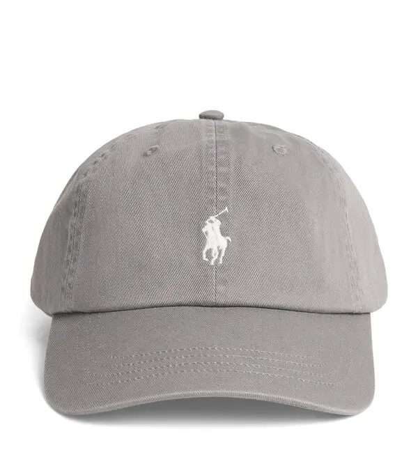 Polo Ralph Lauren Cotton Baseball Cap With Logo - Grey