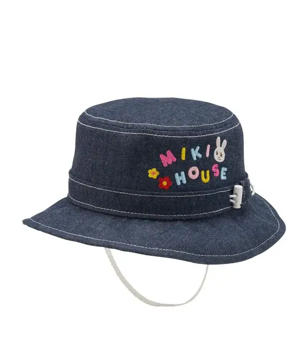 MIKI HOUSE Cotton Sun Hat - Navy