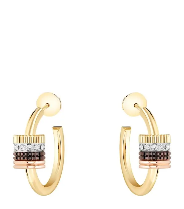 Boucheron Quatre Classique Hoop Earrings - Gold