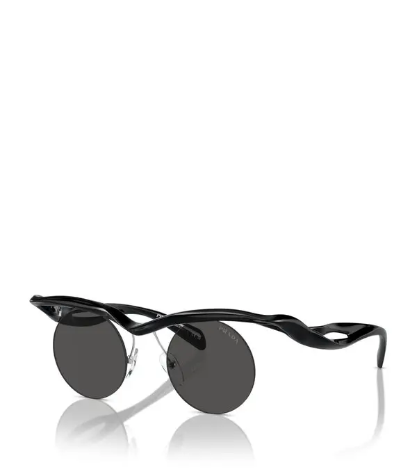 Prada Runway Round Frame Sunglasses