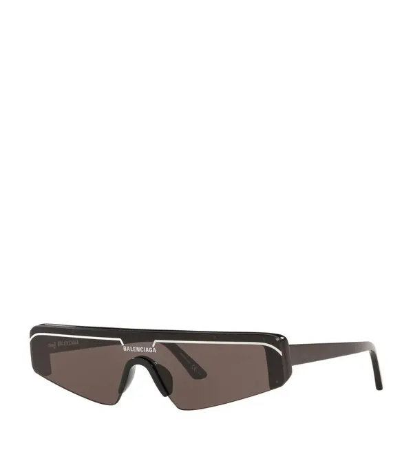 Balenciaga Rectangular Ski Sunglasses - Black