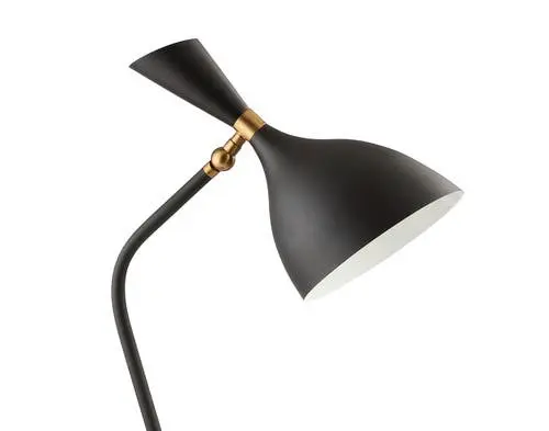 JONATHAN Y Albert Iron Retro Mid-century Led Table Lamp - Black