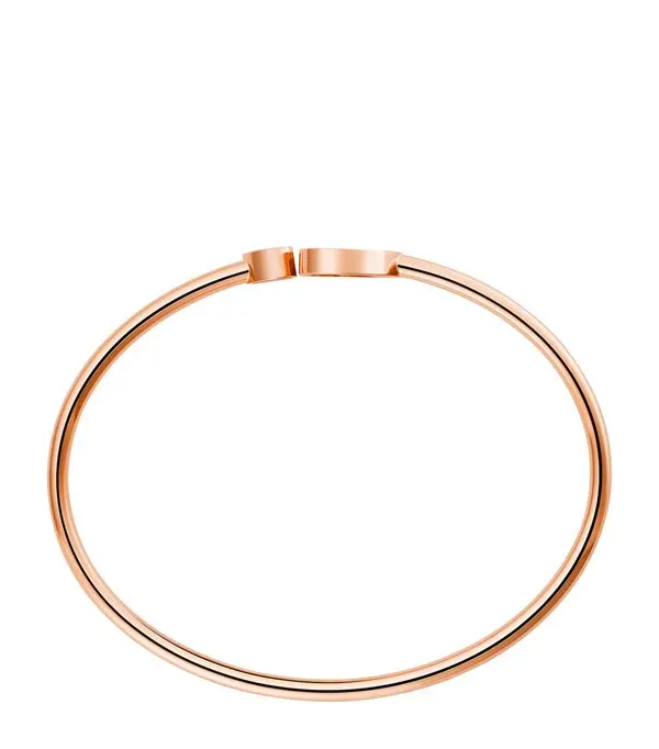 Chopard Diamond And Onyx Happy Diamonds Bangle - Rose Gold