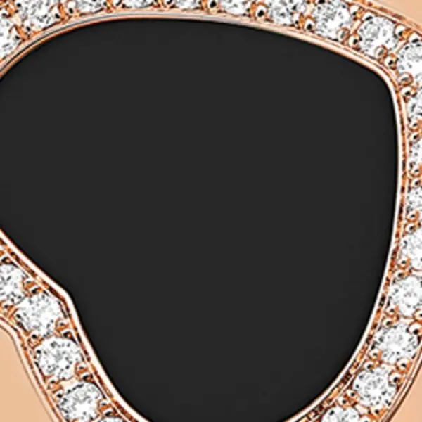 Chopard Diamond And Onyx Happy Diamonds Bangle - Rose Gold