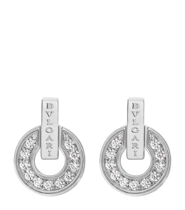 BVLGARI Diamond Gold Earrings - White