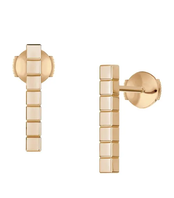 Chopard Ice Cube Stud Earrings - Rose Gold