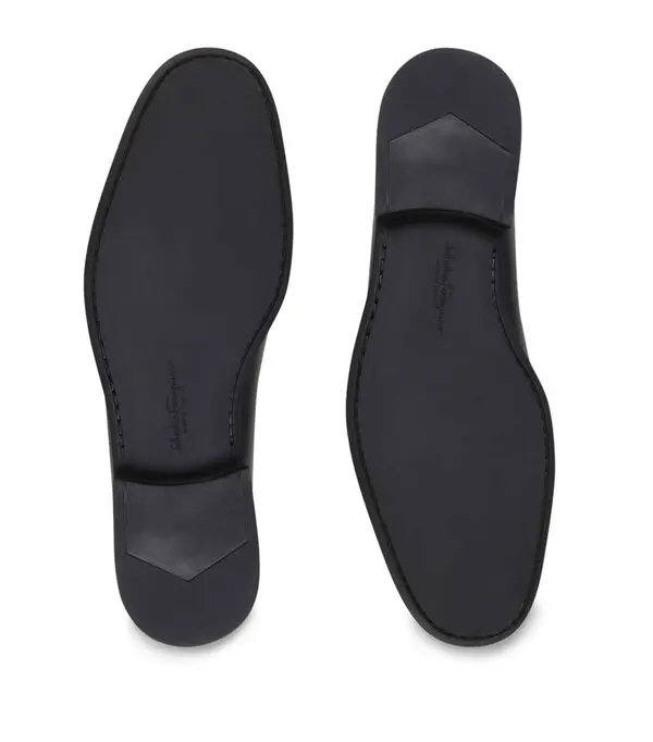 FERRAGAMO Grandioso Leather Bit Loafers
