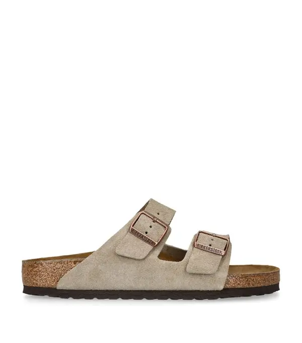 BIRKENSTOCK Arizona Suede Sandals - Brown