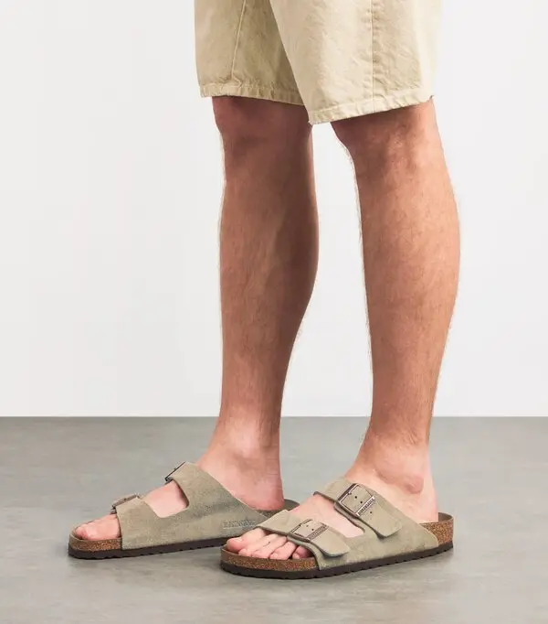 BIRKENSTOCK Arizona Suede Sandals - Brown