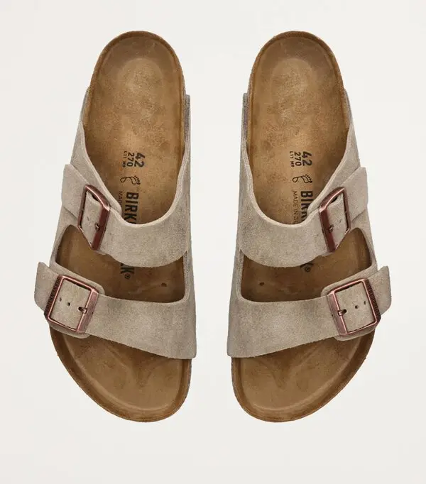 BIRKENSTOCK Arizona Suede Sandals - Brown