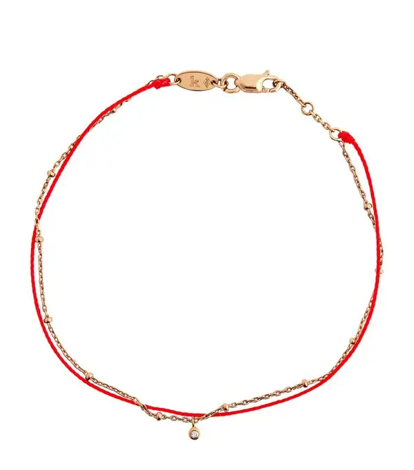 REDLINE Yellow Gold And Diamond Honorée Bracelet - Red