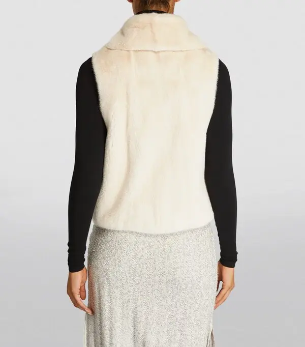 YVES SALOMON Mink Gilet
