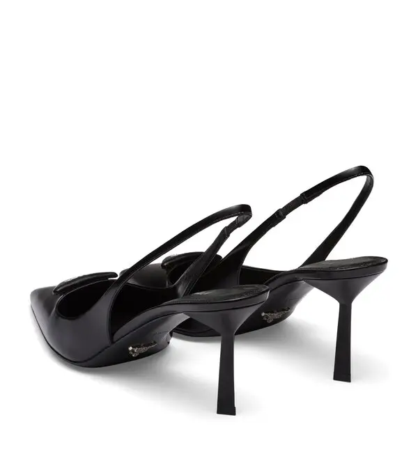 Prada Brushed Leather Slingback Pumps
