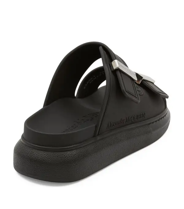 Alexander McQueen Logo Slides - Black