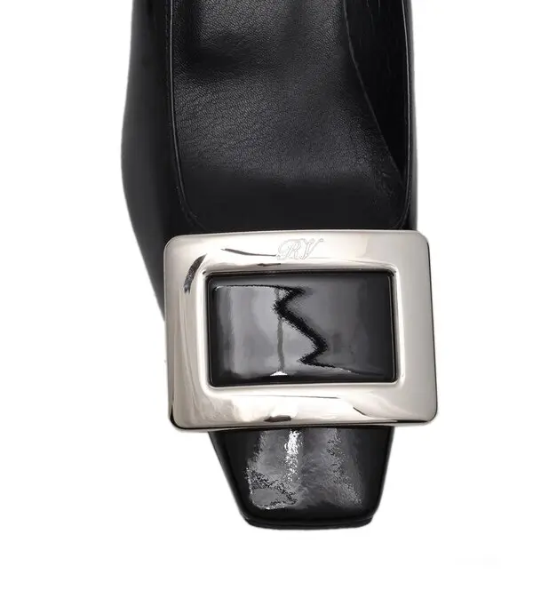 ROGER VIVIER Patent Leather Pumps With Buckle Detail - Black