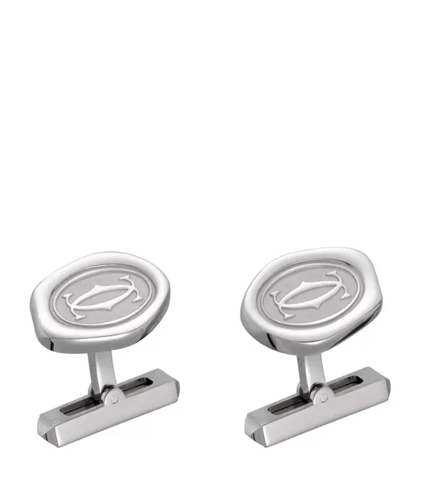 Cartier Sterling Wax Seal Cufflinks - Silver