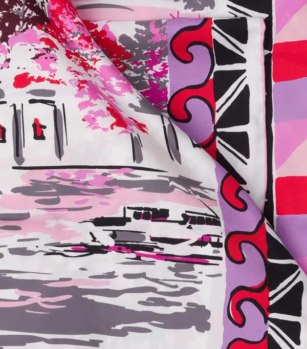 Prada Silk Pittoresque Paris Scarf