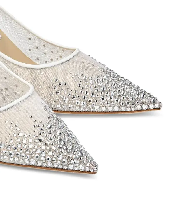 JIMMY CHOO Love 85 Embellished Pumps - White