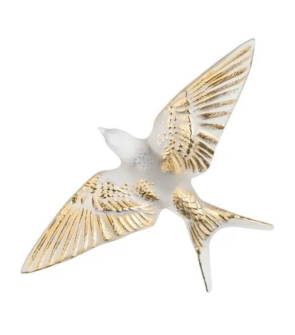 Lalique Crystal Hirondelles Wall Ornament - Clear