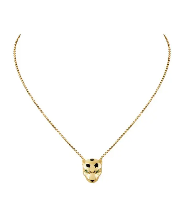 Cartier Yellow Gold And Tsavorite Panthère De Necklace - Green