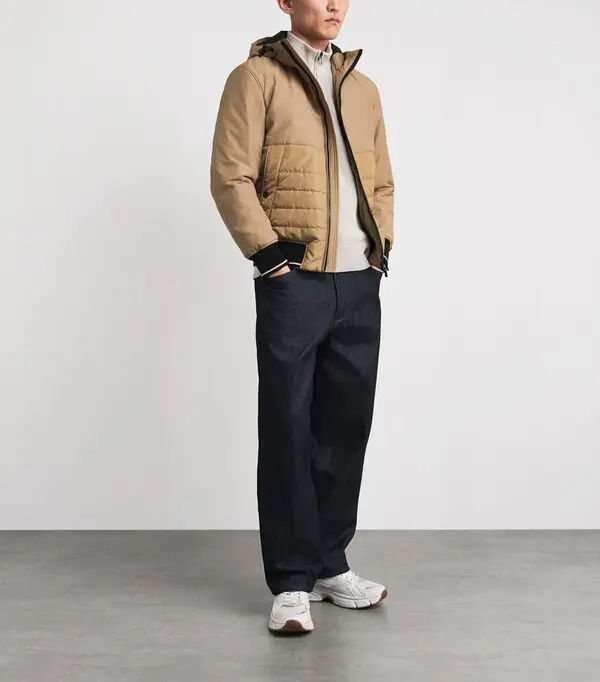 BOSS Water-resistant Quilted-panel Jacket