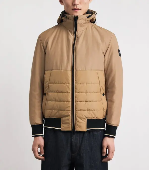 BOSS Water-resistant Quilted-panel Jacket