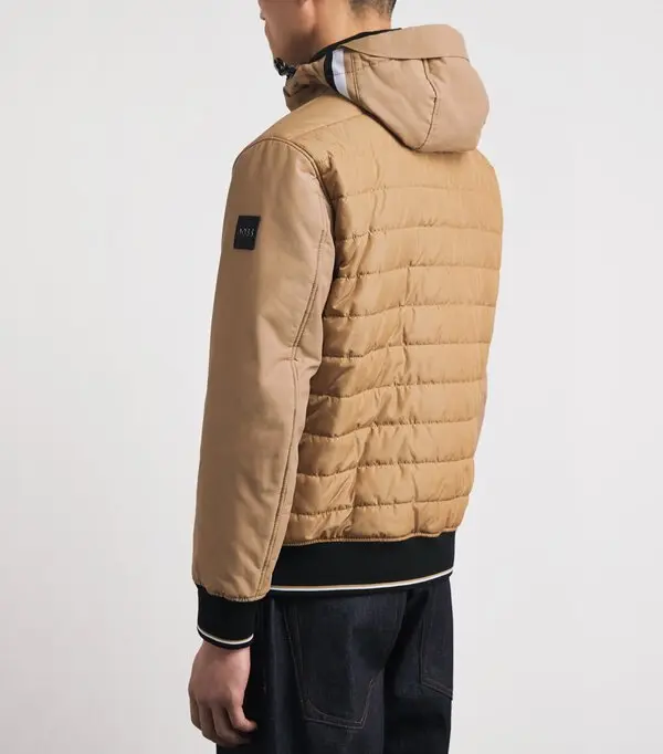 BOSS Water-resistant Quilted-panel Jacket