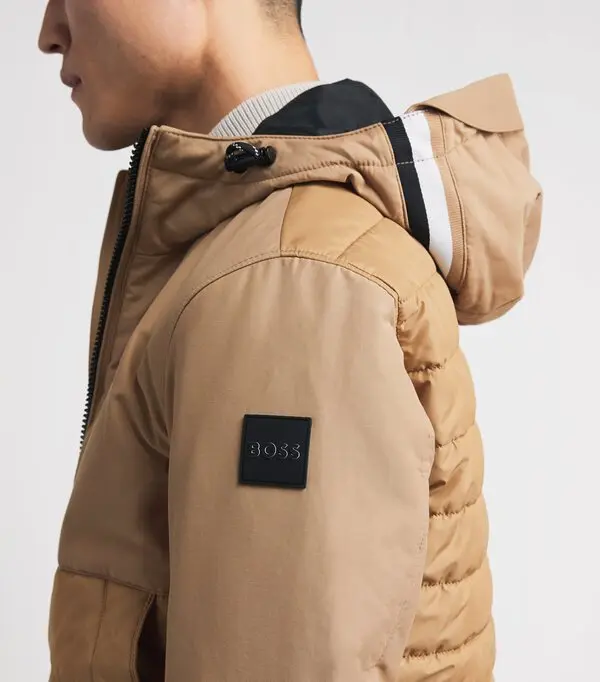 BOSS Water-resistant Quilted-panel Jacket