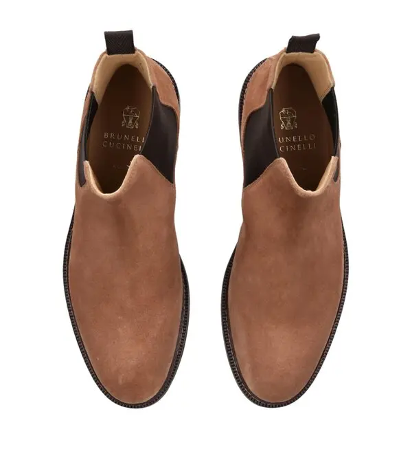 Brunello Cucinelli Suede Chelsea Boots