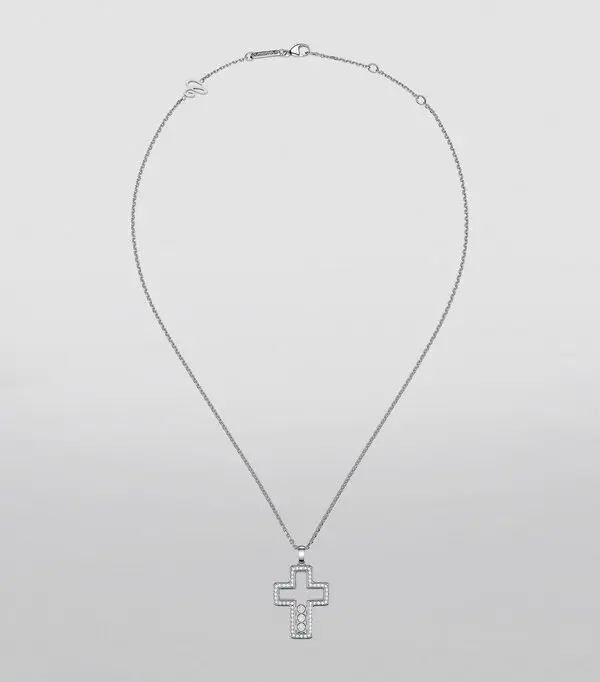 Chopard White Happy Diamonds Cross Necklace